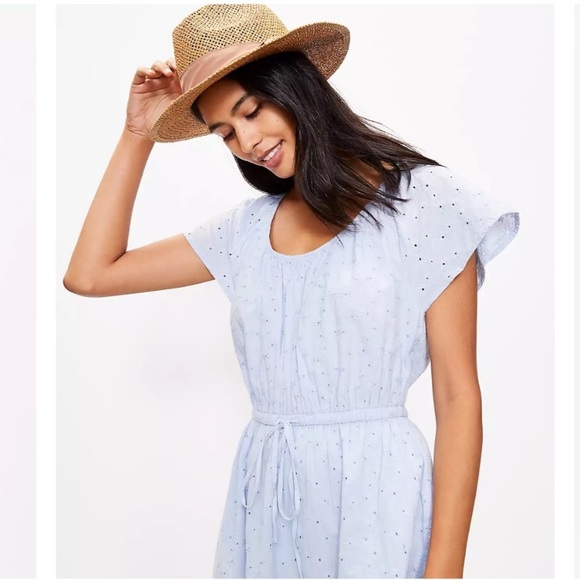 LOFT | Dresses | Loft Nwt Loft Beach Eyelet Tiered Flounce Dress | Poshmark